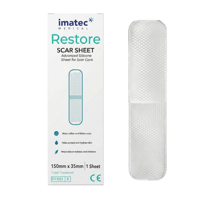 Restore Silicone Scar Sheet (150mmx15mm) by Imatec Medical – Precise ...