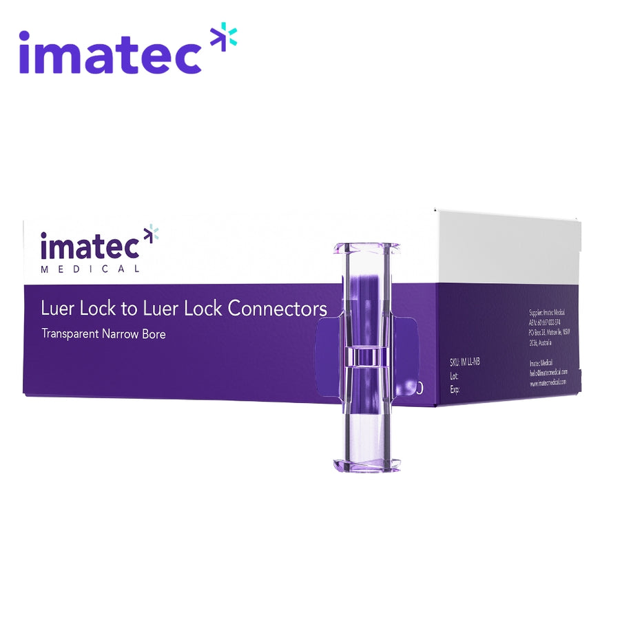 Luer Lock to Luer Lock Connectors (Narrow Bore) By Imatec Medical - Bo ...